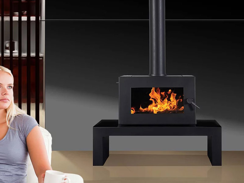 Blaze B905 Freestanding Wood Fireplace with Table Base