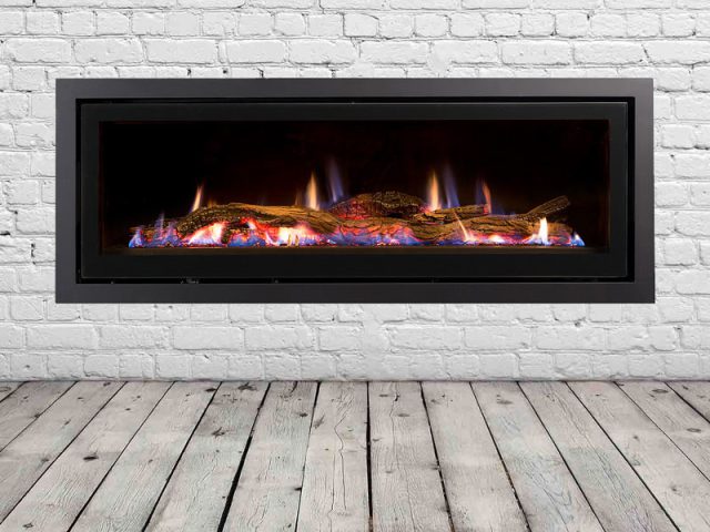 HeatMaster Seamless Landscape Glass Gas Fireplace
