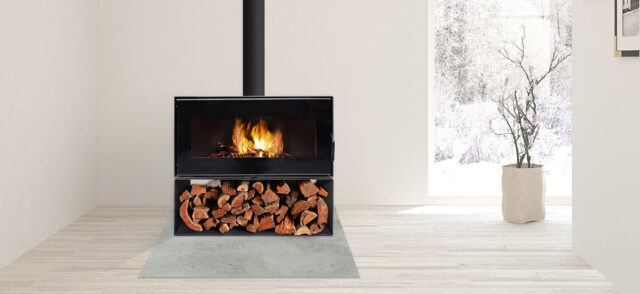 VisionLINE Taurus Freestanding Wood Fireplace